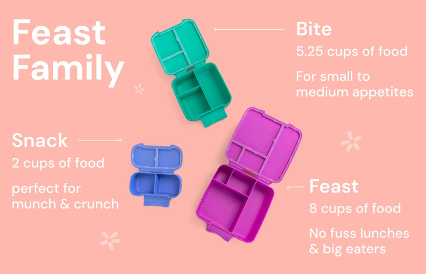 MontiiCo Feast Lunch Box - Fuchsia