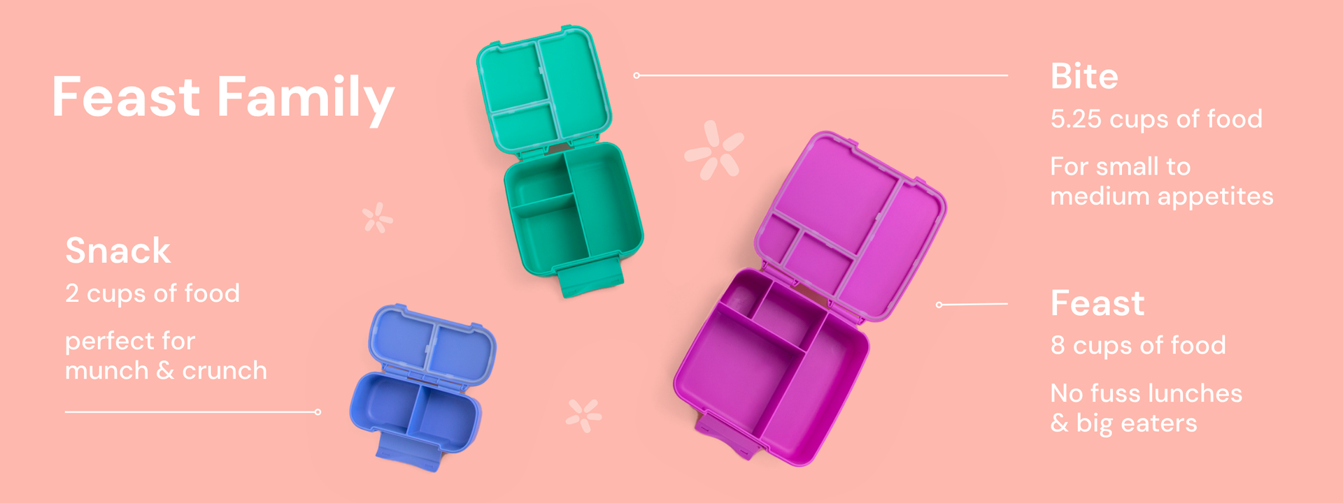 MontiiCo Feast Lunch Box - Fuchsia